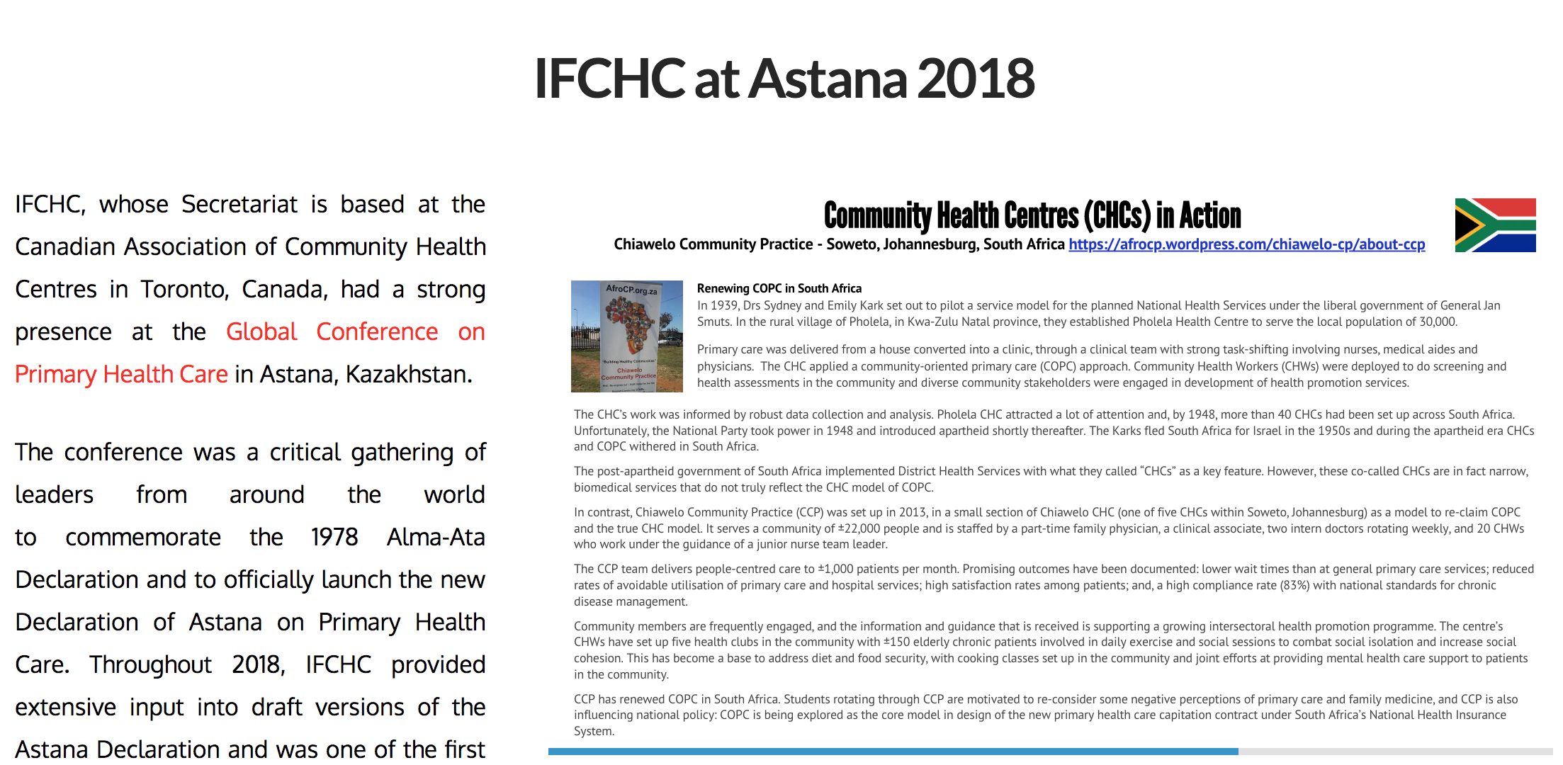 See Chiawelo Community Practice as part of IFCHC’s presentation in ...