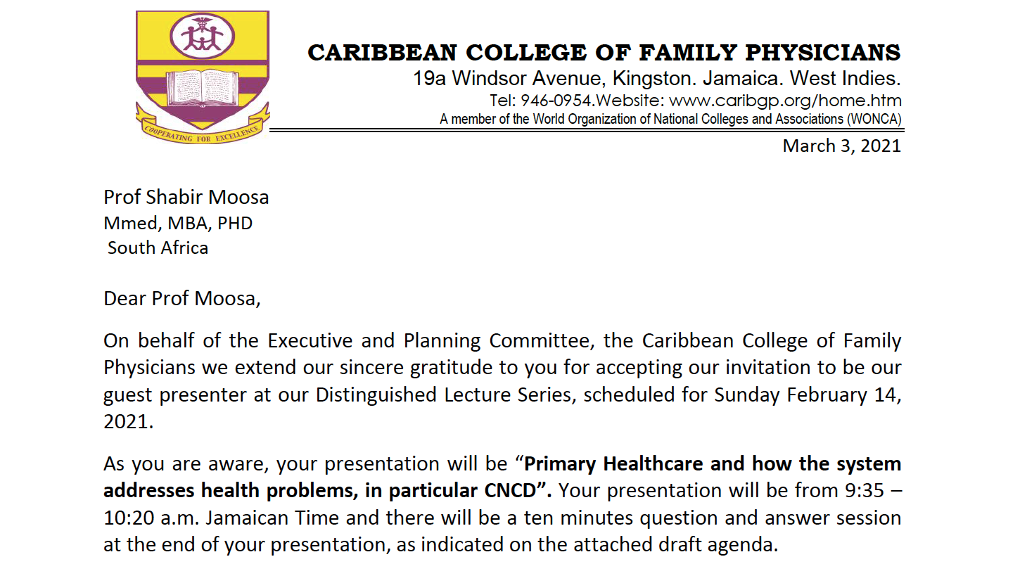 Prof Moosa lecture at CCFP | ProfMoosa